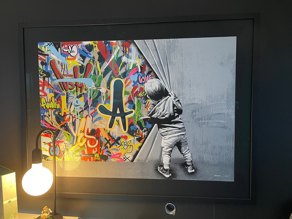 Martin Whatson - Beyond the wall. Innrammet - Til salgs - Kunstveggen