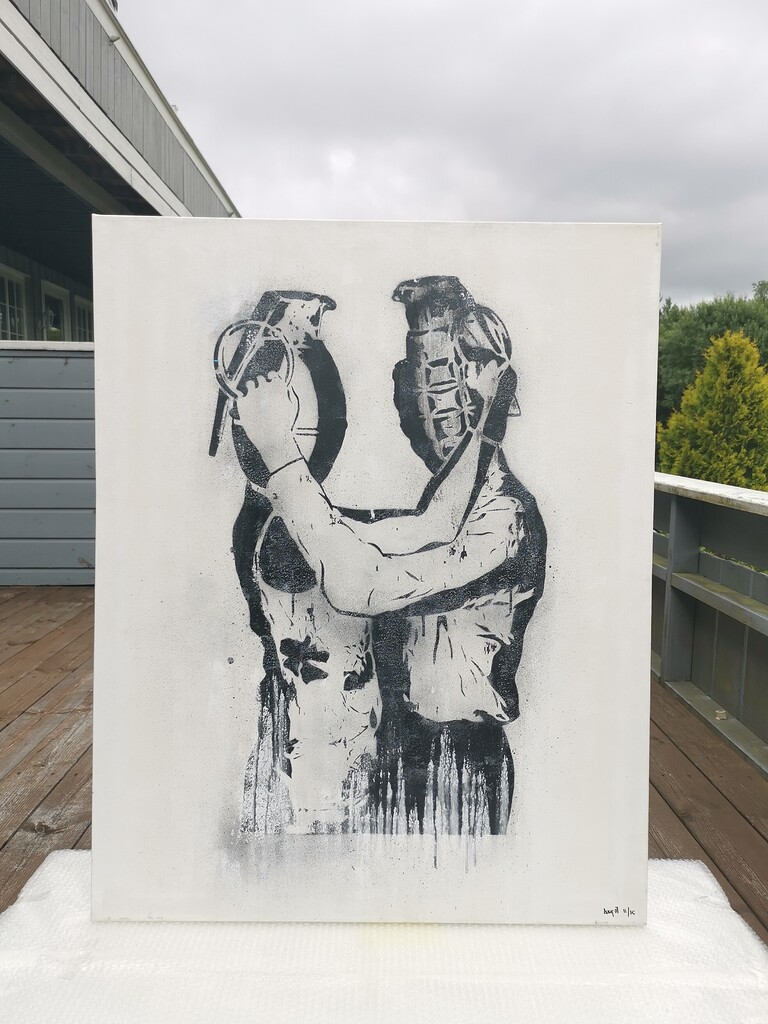 Dolk lerret til salgs: Grenade Lovers og Bleeding Heart - Kunstveggen